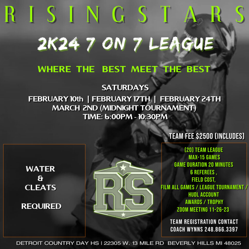 RISING STARS 7 ON 7 LEAGUE - Rising Stars Recruiting RISING STARS 7 ON 7 LEAGUE - Rising Stars Recruiting